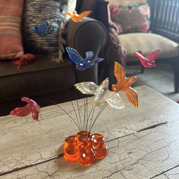 Art | Vintage 196s New Designs Inc Lucite Birds On Wire Kinetic Retro ...